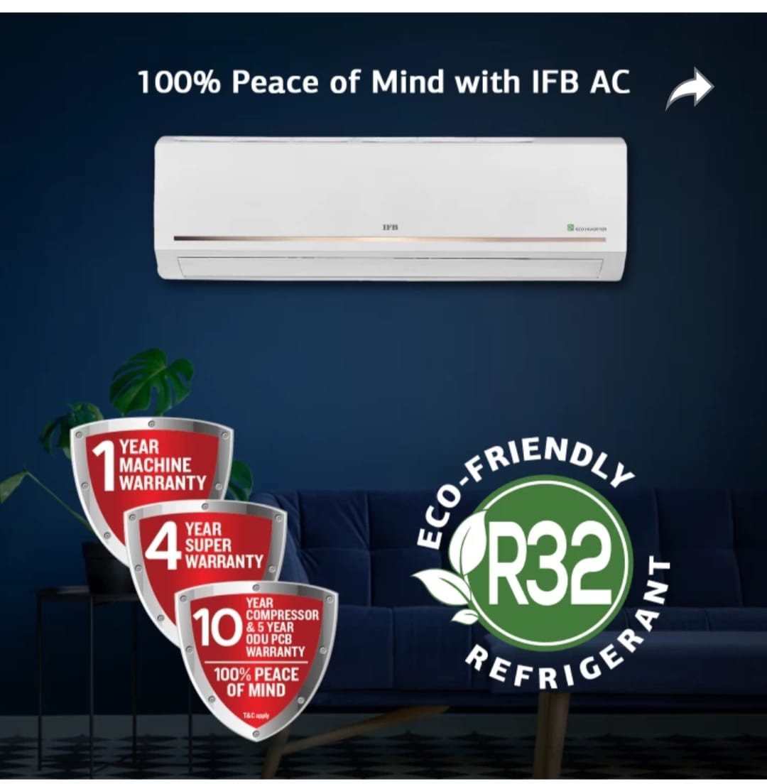 IFB FastCool Convertible Cooling, 1.5 Ton 3 Star Split Inverter Smart ...